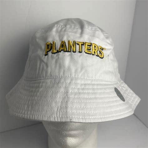 Planters Peanuts Bucket Hat Official White Cap With… Gem