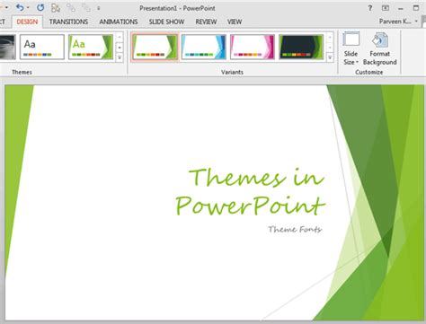 Theme Fonts In Powerpoint 2013 For Windows