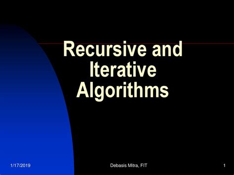 recursive and iterative algorithms ppt download