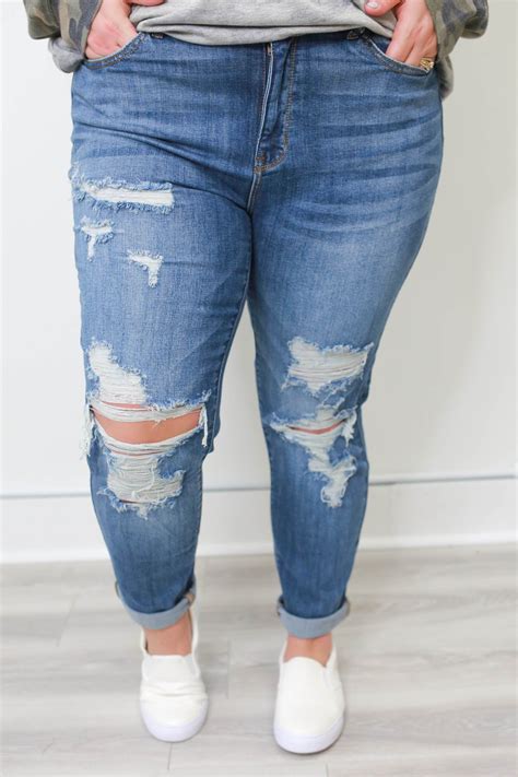 Plus Size Distressed Denim From Plus Size Fashion Plus