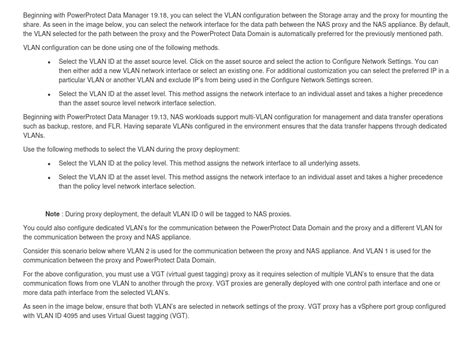 Multi Vlan Support Dell Powerprotect Data Manager Dynamic Nas Protection Dell Technologies