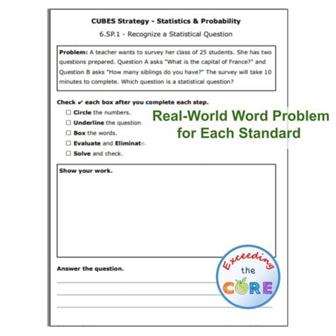 Cubes Word Problems Grade 6 Statistics And Probability 6sp