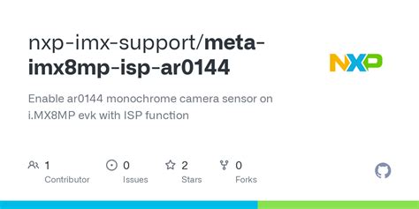 Github Nxp Imx Supportmeta Imx8mp Isp Ar0144 Enable Ar0144