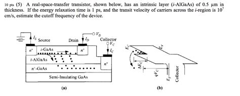 Solved 10 Pts 5 A Real Space Transfer Transistor Shown Chegg Com