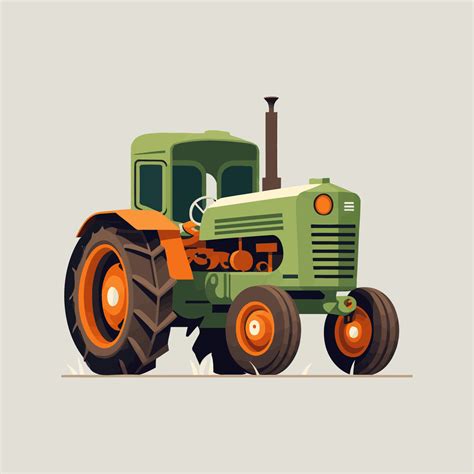 Flat Tractor Illustration Vector Style 18859294 Vector Art At Vecteezy