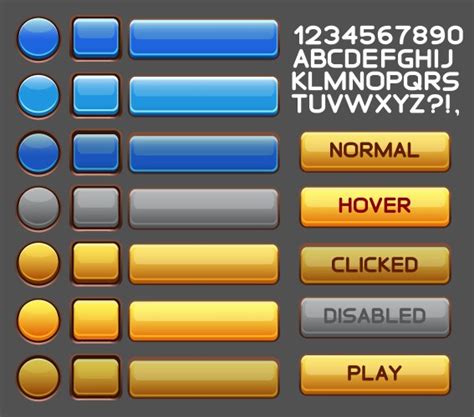 Black Interface Buttons 3d Set Of Ui Icons Vector Image