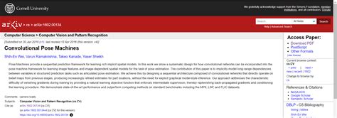Deep Learning Convolutional Pose Estimation 논문 리뷰