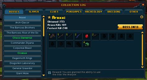Collection Log R Runescape
