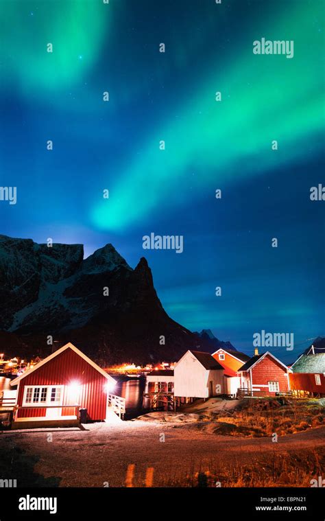 Aurora Borealis Northern Lights Reine Moskenesoy Lofoten Islands