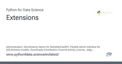 extensions python for data science 24 3 0