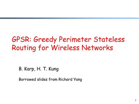 Ppt Gpsr Greedy Perimeter Stateless Routing For Wireless Networks Powerpoint Presentation