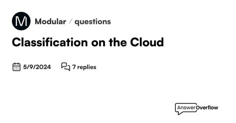 Classification On The Cloud Modular