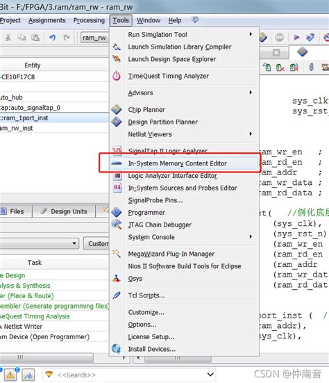 Fpga自学6——ram读写写入ram Csdn博客