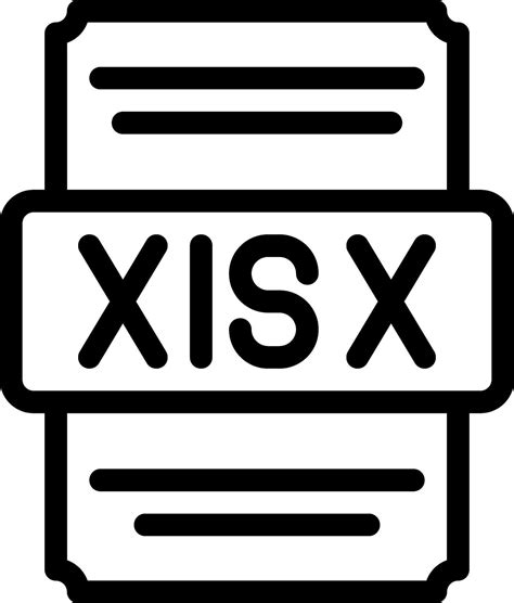 Xlsx Icons File Type Spreadsheet Files Document Icon With Outline Design Vector Illustration
