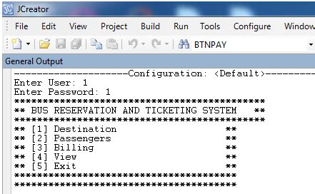 Bus Reservation And Ticketing System Java Console SourceCodester