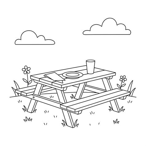 Picnic Coloring Pages Coloringlib