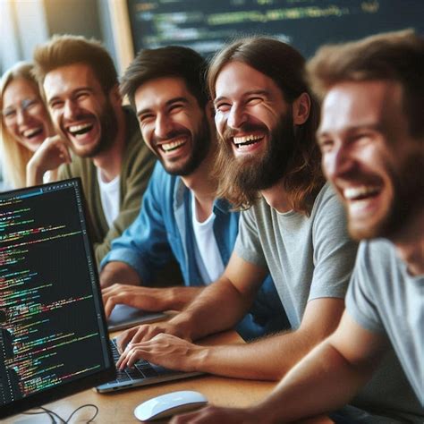 Happy Coders Premium AI Generated Image