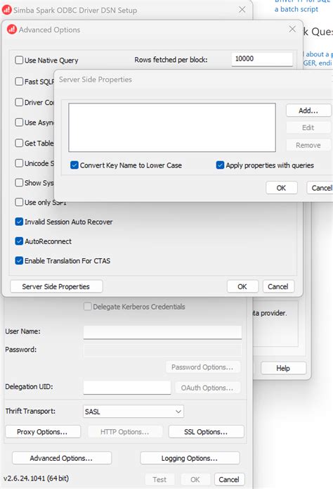Hive In PowerBI How To Set Server Side Properties For ODBC Connections Stack Overflow