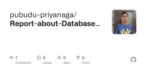 GitHub Pubudu Priyanaga Report About Database Design Implementation