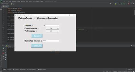 Python Currency Converter Project With GUI Python Geeks