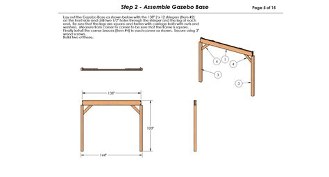 Hip Roof Gazebo Building Plans 10 X 12 With Metal Roof Perfect For