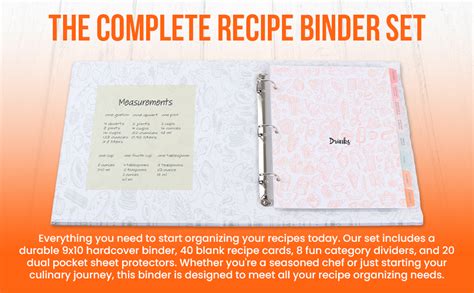 Recipe Binder With Plastic Sleeves 3 Ring Binder