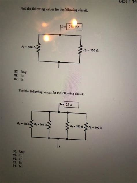 Solved Find The Following Values For The Following Circuit Chegg