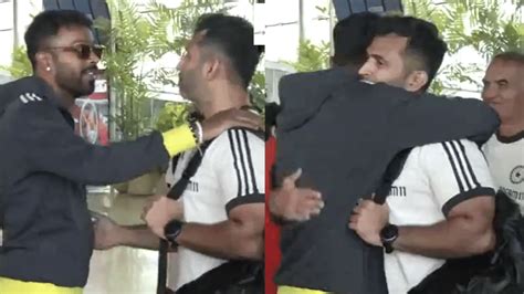 Watch Hardik Pandya Shares Hug With Assistant Coach Abhishek Nayar