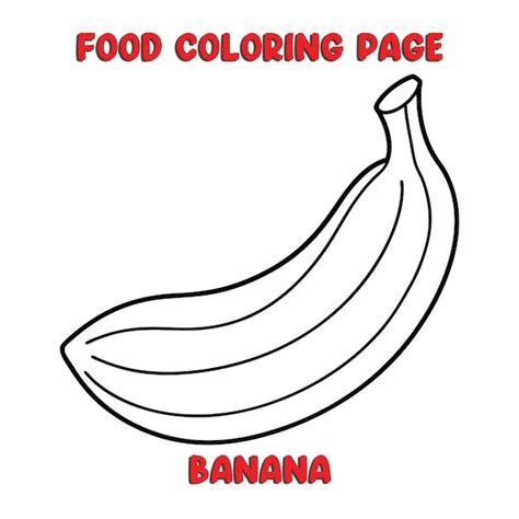 Banana의 터 일러스트레이션 어린이용 컬러링 페이지 프리미엄 Ai 생성 벡터
