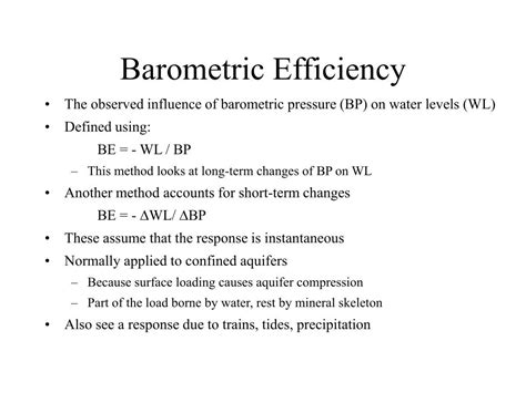 Ppt Barometric Efficiency Powerpoint Presentation Free Download Id