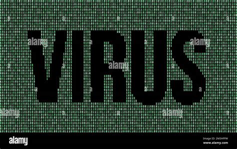 Virus Word Binary Code Computer Virus Digital Illustration Stock Vector Image Art Alamy
