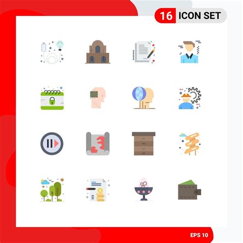 Set Of 16 Commercial Flat Colors Pack For Cyber Calendar Contract Office Business Editable Pack