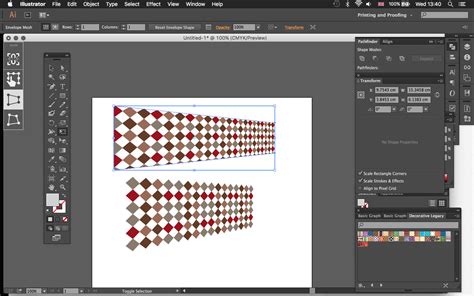 How Can I Transform Patterns In Illustrator To Simulate A Perspective Graphic Design Stack