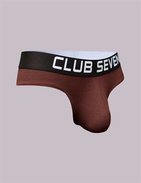 Mens Thongs Underwear In Brown Club Seven Menswear