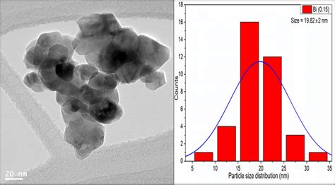 The Tem Image And Particle Size Distribution For X 015 Download Scientific Diagram