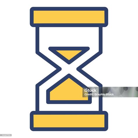 모래 유리 아이콘입니다 사용자 인터페이스 벡터 일러스트레이션 라인 아트 스타일의 간단한 벡터 기호 및 트렌디 한 기호로 디자인 및 웹 사이트 또는 모바일 앱 0명에 대한