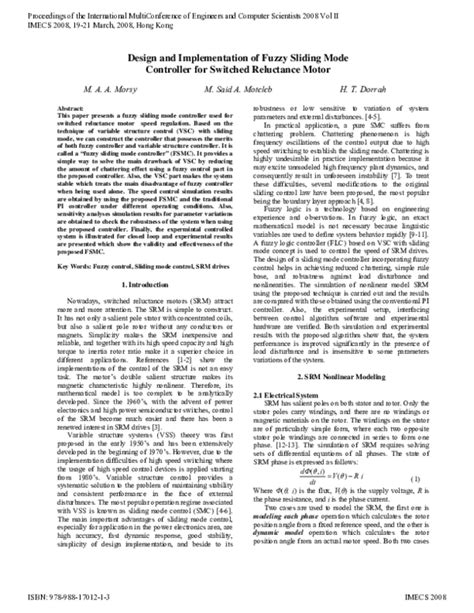 Pdf Design And Implementation Of Fuzzy Sliding Mode Controller For