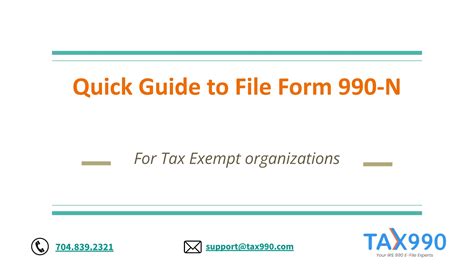 Quick Guide To File Form 990 N By Tax990 Issuu