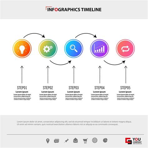 Workflow Infographic Timeline Template 830242 Vector Art At Vecteezy