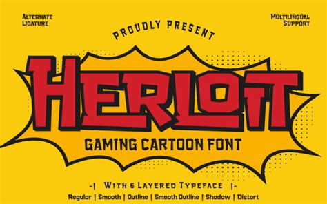 Herloit Gaming Display Font 394663 Templatemonster