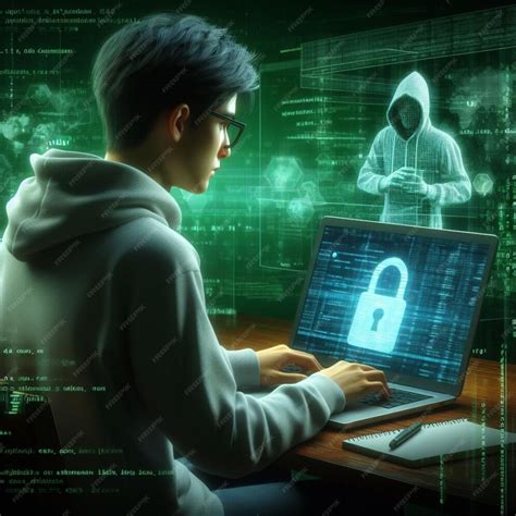 Premium Photo Dynamic Programmer Scene 3d Young Male Coder Immersed