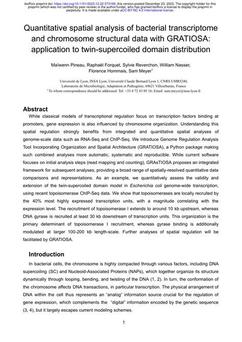 Pdf Quantitative Spatial Analysis Of Bacterial Transcriptome And