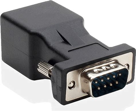 Xmsjsiy Db9 Rs232 To Rj45 Extender Db9 9 Pin Serial Port Femaleandmale To Rj45 Cat5