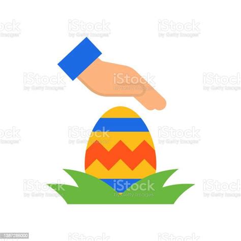부활절 달걀 벡터 플랫 아이콘 디자인 일러스트레이션 흰색 배경 Eps 10 파일에 부활절 기호 계절에 대한 스톡 벡터 아트 및 기타 이미지 Istock