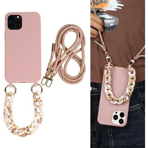For Coque Avec Collier Compatible Tour De Cou Lanière En Corde Pendentif Housse Réglable