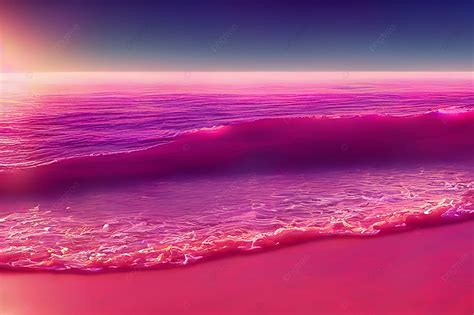 핑크 바다 바다 대양 파란색 배경 일러스트 및 사진 무료 다운로드 Pngtree