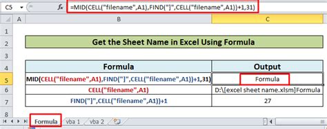 Get All Worksheet Names In Excel