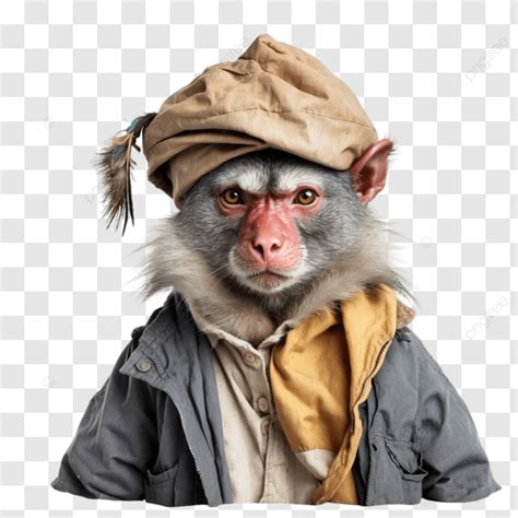 모자와 재킷을 입은 원숭이 원숭이 모자 모자가 달린 재킷 Png 일러스트 및 이미지 에 대한 무료 다운로드 Pngtree