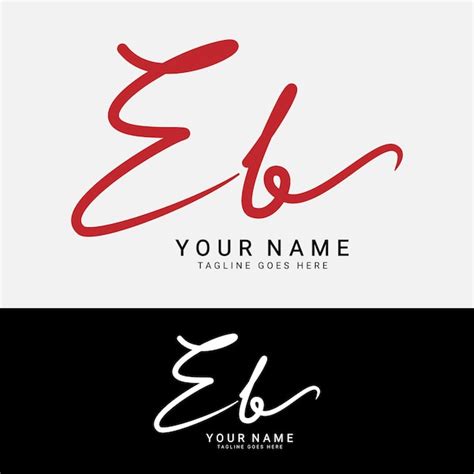 Premium Vector E B Eb Initial Letter Logo Alphabet Eb Handwritten Signature Logo