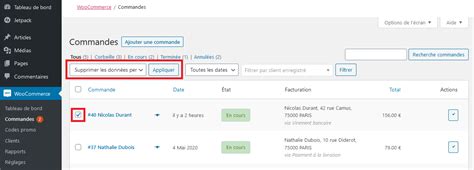 Gestion Des Commandes Documentation WooCommerce